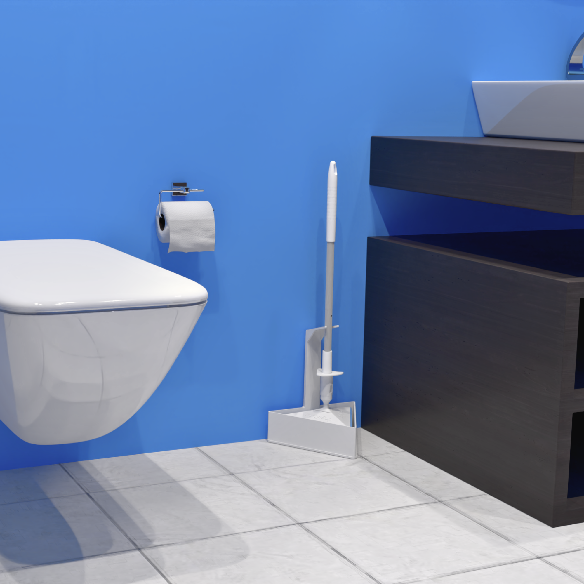 Pottymop™ Mini Bathroom Mop & Holder