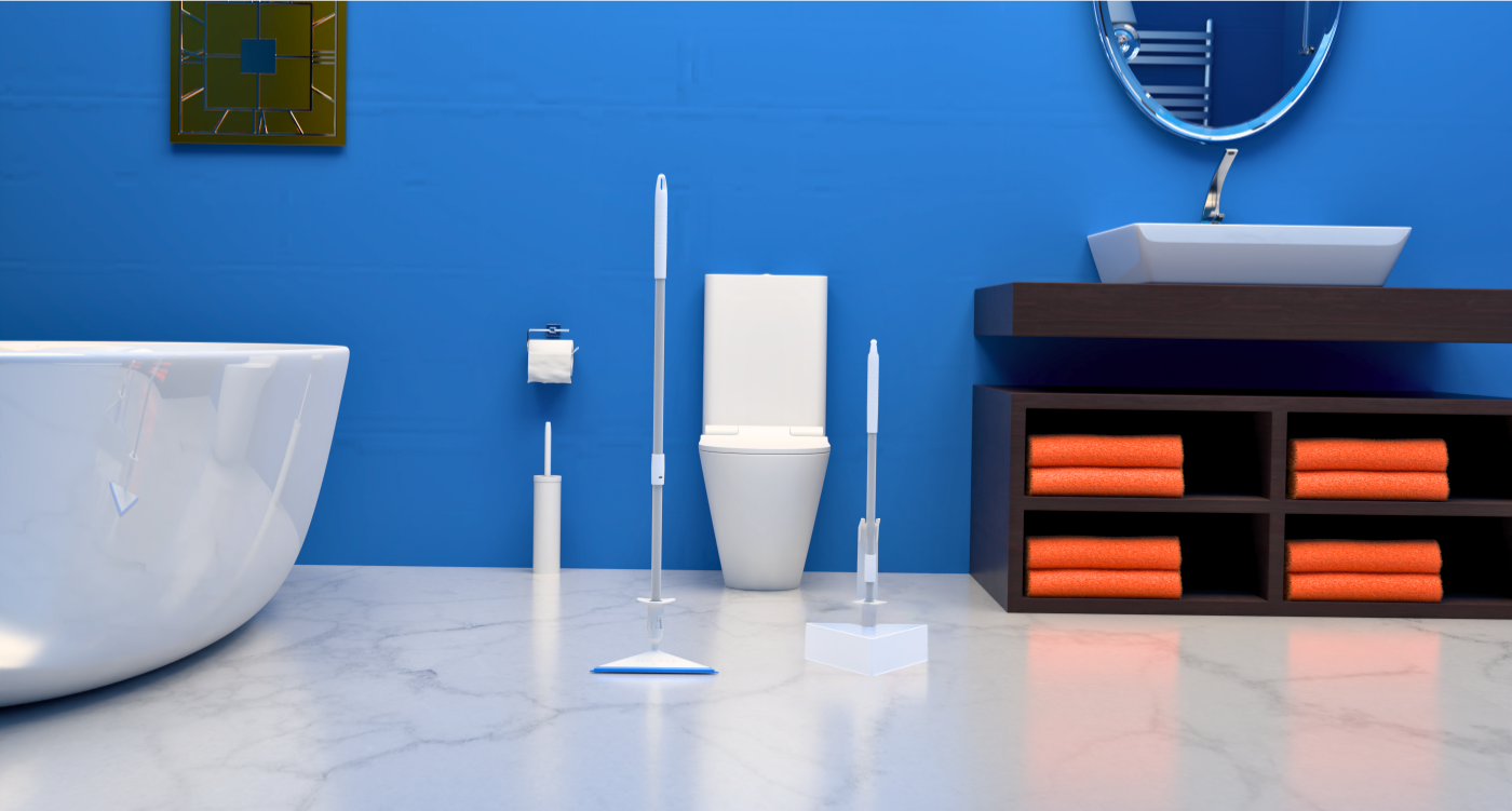 Pottymop™ Mini Bathroom Mop & Holder